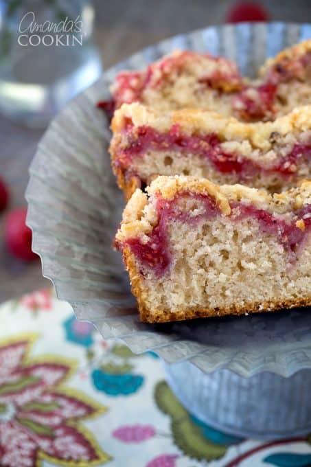Raspberry Coffee Cake: a subtle yet sweet raspberry coffee cake