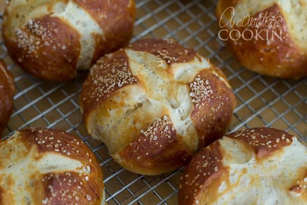 Bretzel Rolls: Pretzel sandwich buns, pretzel dinner rolls