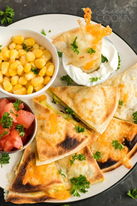 Quesados Mexican Appetizers Recipe - Amanda's Cookin' - Father's Day