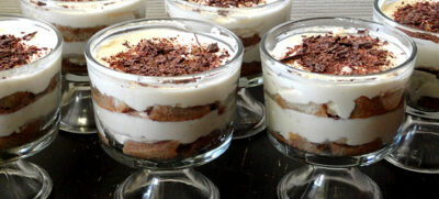 Bailey's Tiramisu Parfaits - Amanda's Cookin' - Trifles & Parfaits