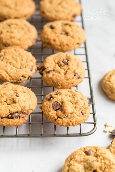 Peanut Butter Oatmeal Chocolate Chip Cookies Recipe- Amanda's Cookin'
