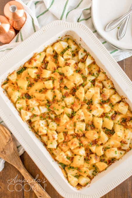 Bacon Cheese Potatoes Recipe - Amanda's Cookin' - Vegetables