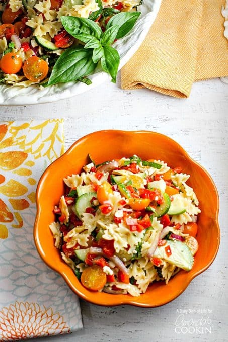 Summer Vegetable Pasta Salad: fresh farmer's market vegetables