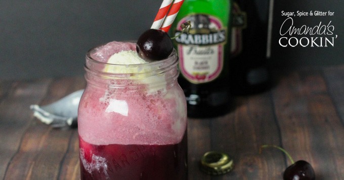 Black Cherry Float Cocktail: a black cherry float for grown-ups