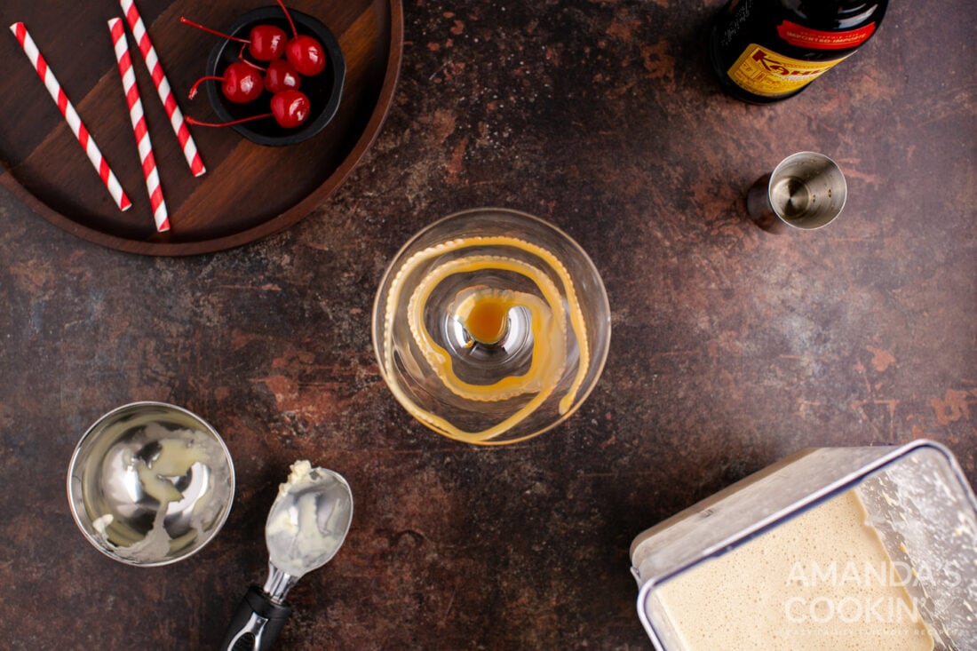 Butterscotch Milkshake Cocktail - Amanda's Cookin' - Cocktails