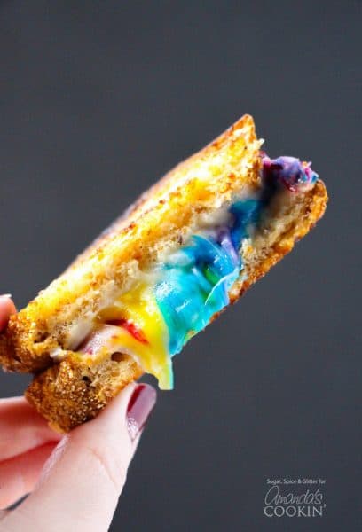 Rainbow Grilled Cheese Recipe - Amanda's Cookin'