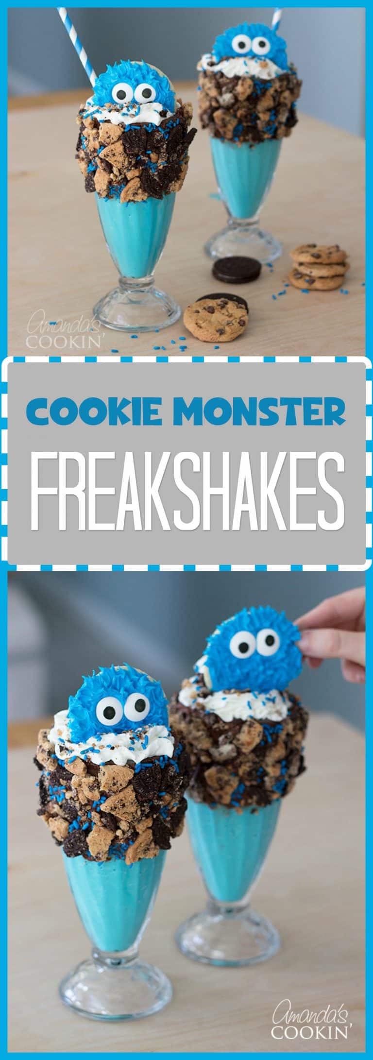 Cookie Monster Freak Shakes: an adorably extreme milkshake!