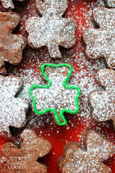 Shamrock Shaped Brownies: decadent, delicious chocolate shamrock brownies!