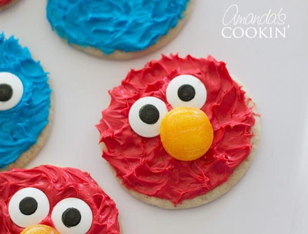 Cookie Monster and Elmo Cookies: perfect for a Sesame Street birthday