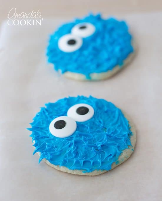 Cookie Monster and Elmo Cookies: perfect for a Sesame Street birthday