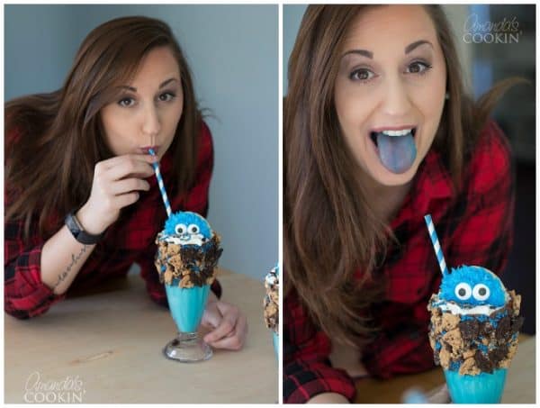 Cookie Monster Freak Shakes: an adorably extreme milkshake!