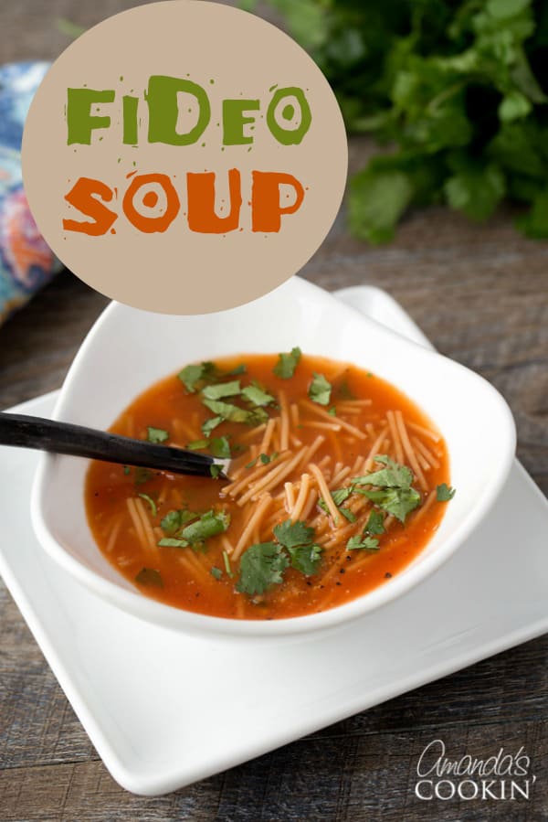 Mexican Noodle Soup, Sopa de Fideos: a flavorful cup of soup!