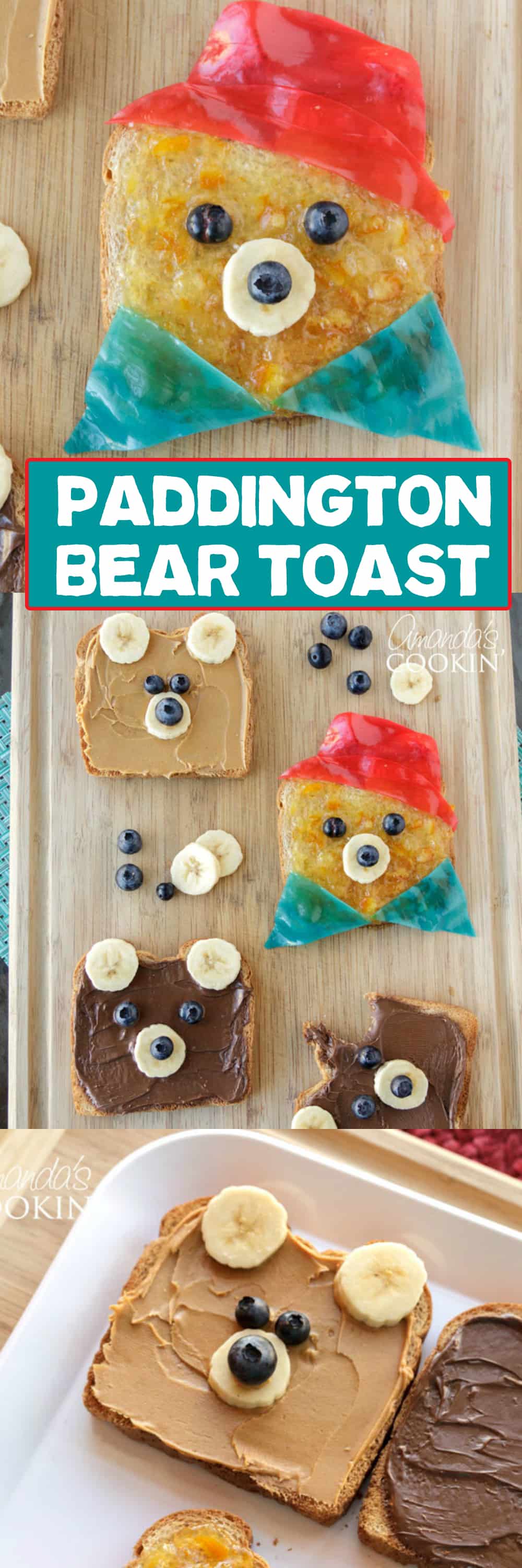 Paddington Bear Toast: fun and easy bear-shaped toast for breakfast!