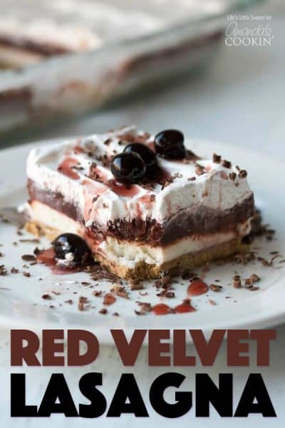 Red Velvet Lasagna Dessert: 4 delicious, velvety layers!
