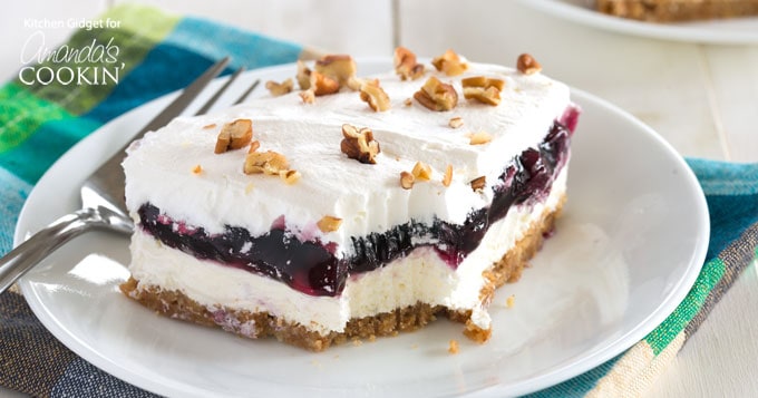 Blueberry Lush: a one pan layered dessert perfect for summer