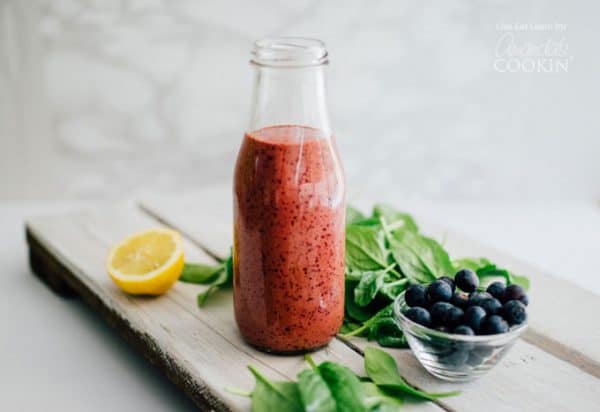Blueberry Vinaigrette Salad Dressing: a creamy, velvety blueberry dressing