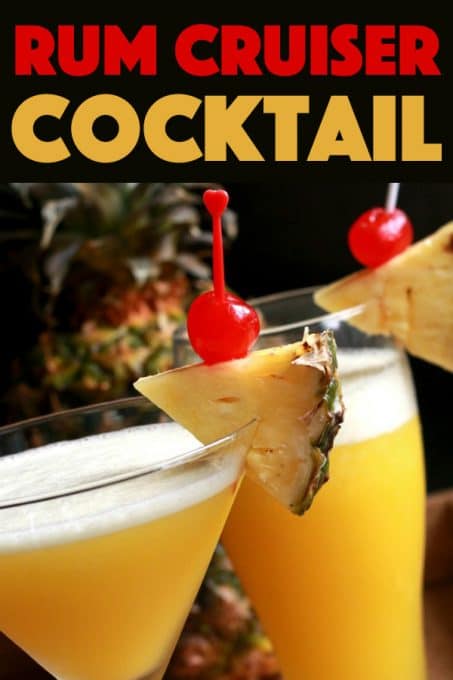 Rum Cruiser Cocktail: A sweet rum mixed drink for summer