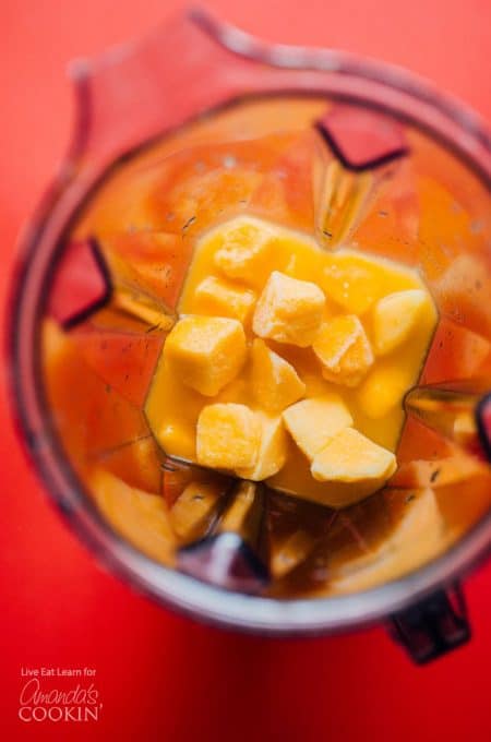 Mango Margarita Slush: a blended tequila and mango slush