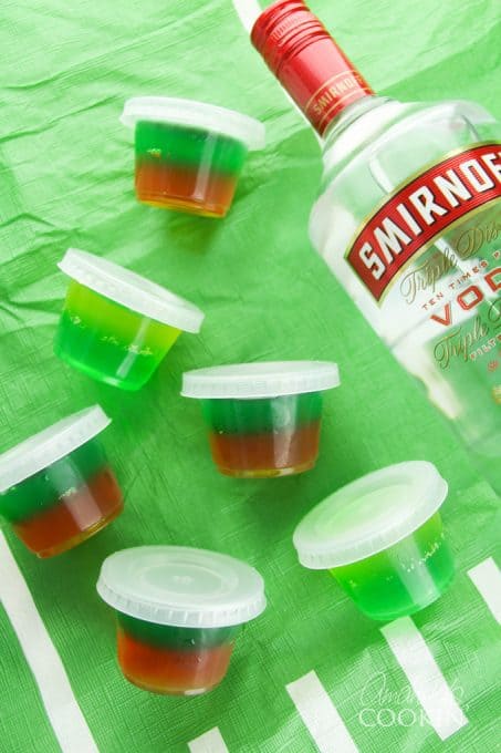 Football Jello Shots for Tailgating - portable or for at home