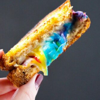 Rainbow Grilled Cheese Recipe - Amanda's Cookin'