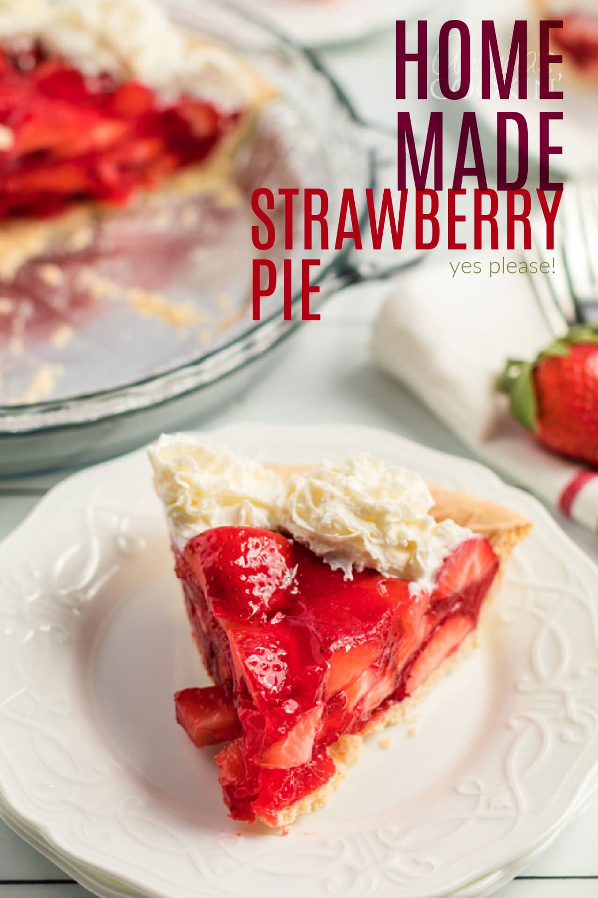Strawberry Pie - pie recipe with jello - Amanda's Cookin'