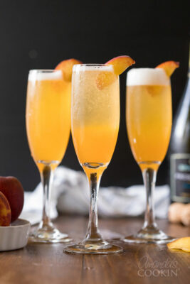 Bellini - How to Make a Peach Bellini - Amanda's Cookin'
