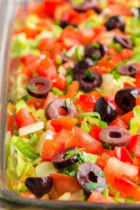 Taco Dip Recipe - Amanda's Cookin' - Dips & Spreads