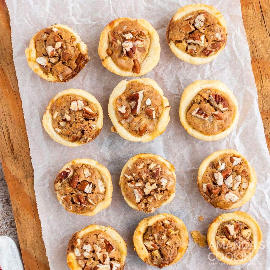 Pecan Tassies Recipe - Amanda's Cookin' - Cookies, Brownies, & Bars