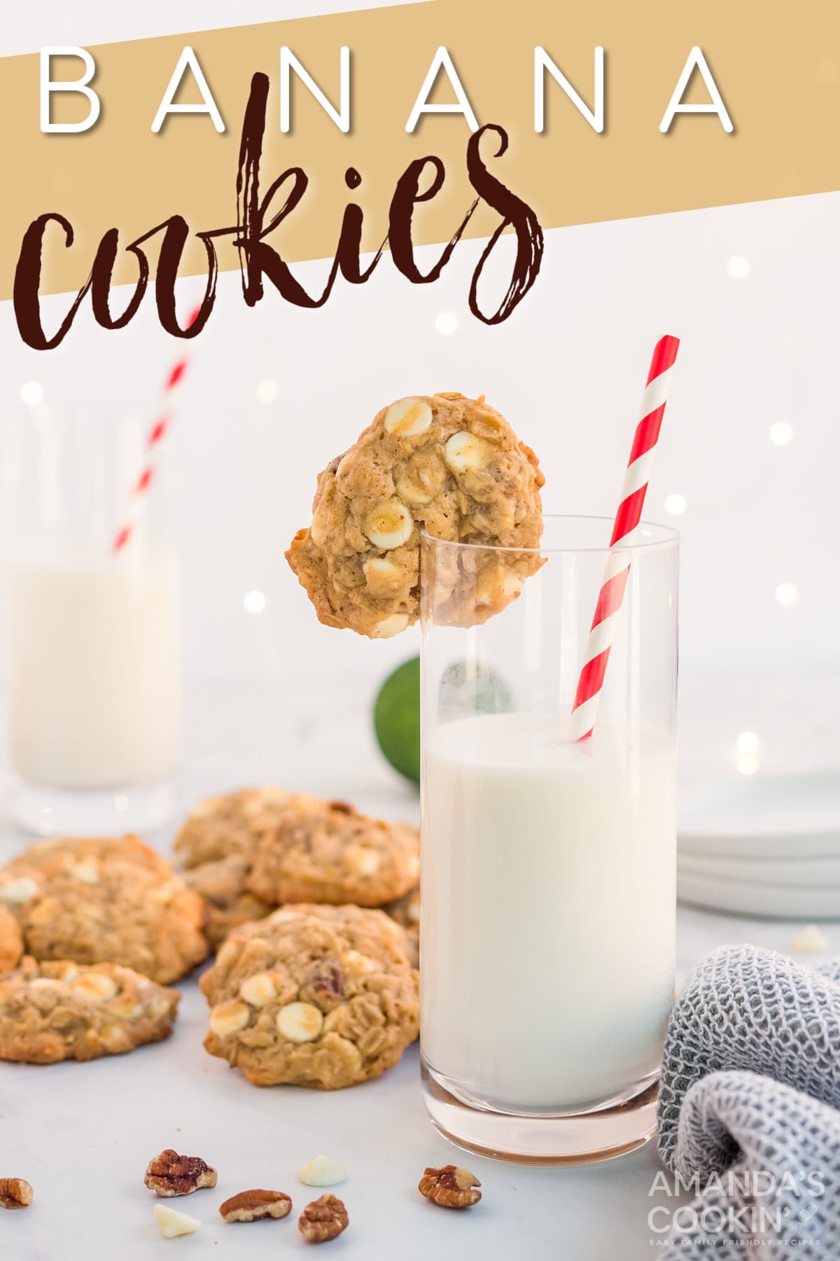 Banana Cookies - Amanda's Cookin' - Cookies, Brownies, & Bars