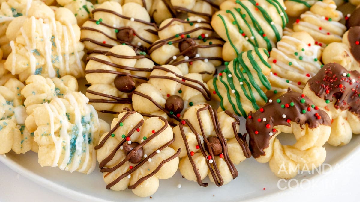 Spritz Cookies - Amanda's Cookin' Cookies, Brownies, & Bars