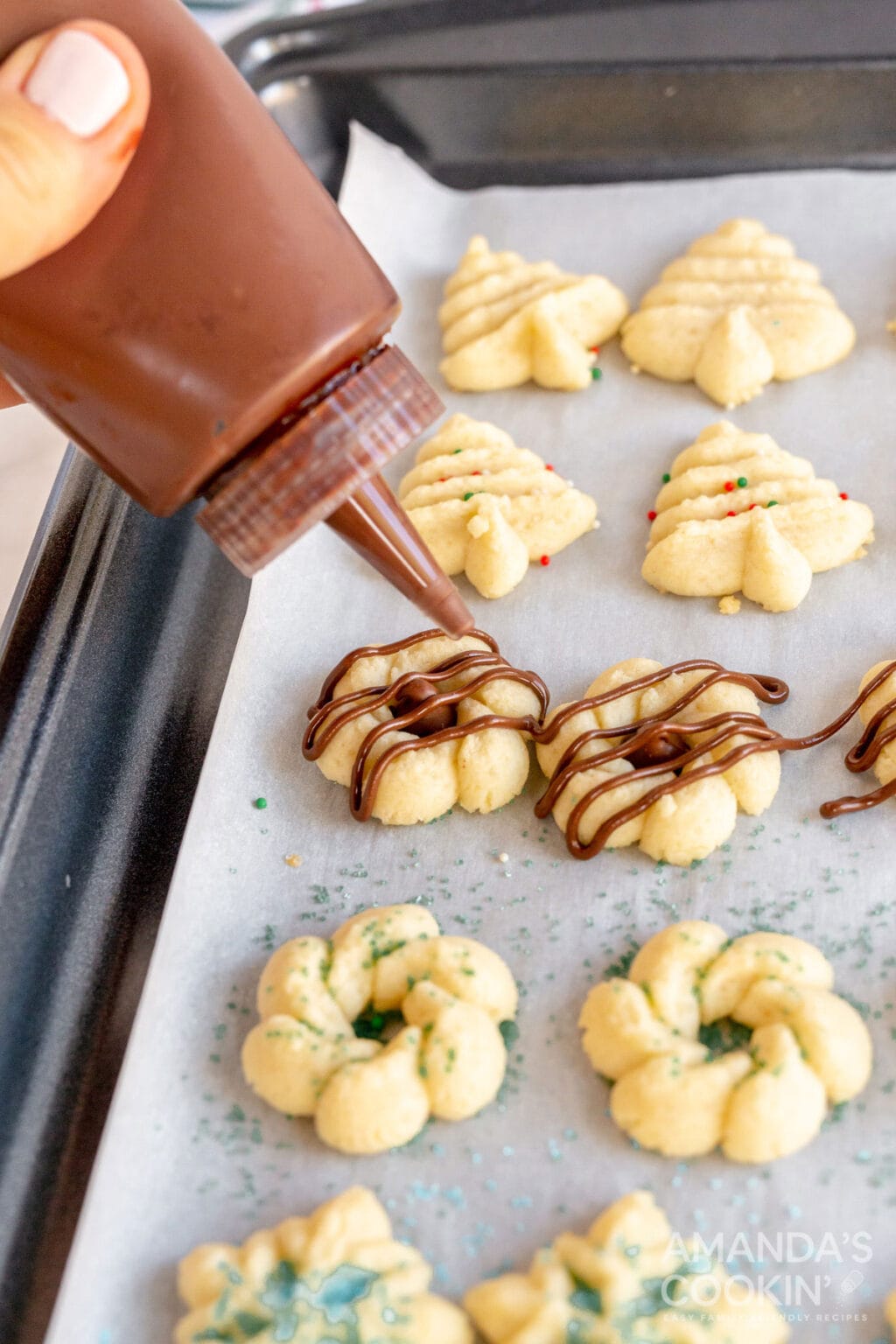 Spritz Cookies - Amanda's Cookin' Cookies, Brownies, & Bars