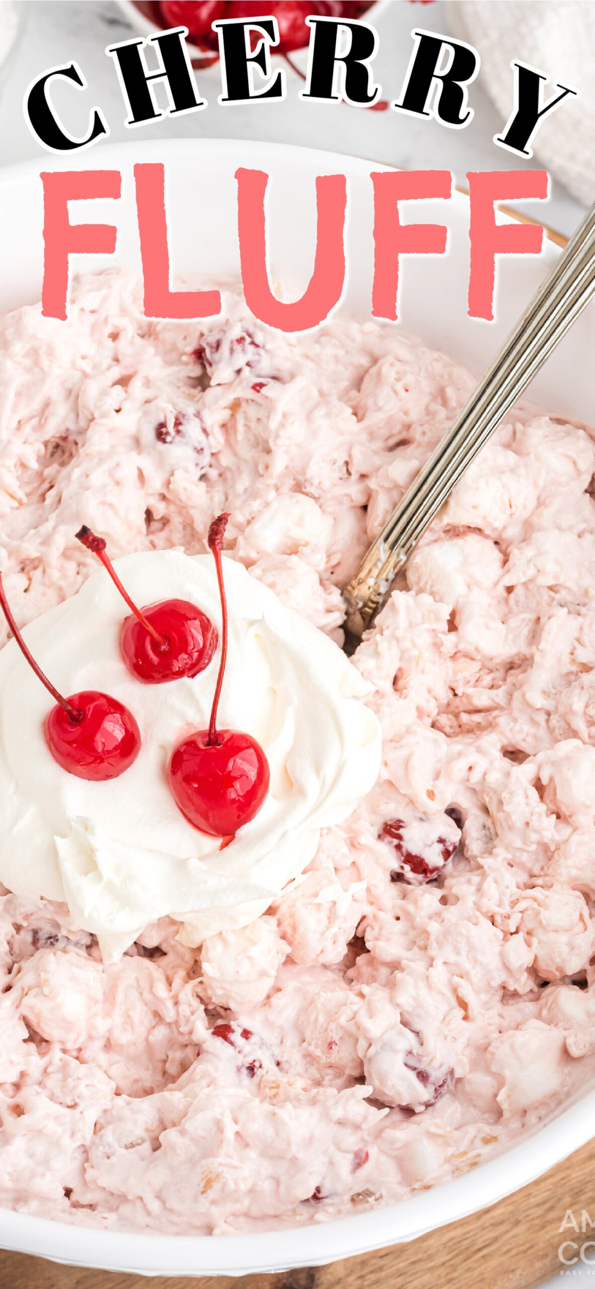 Cherry Fluff - Amanda's Cookin' - No Bake Desserts