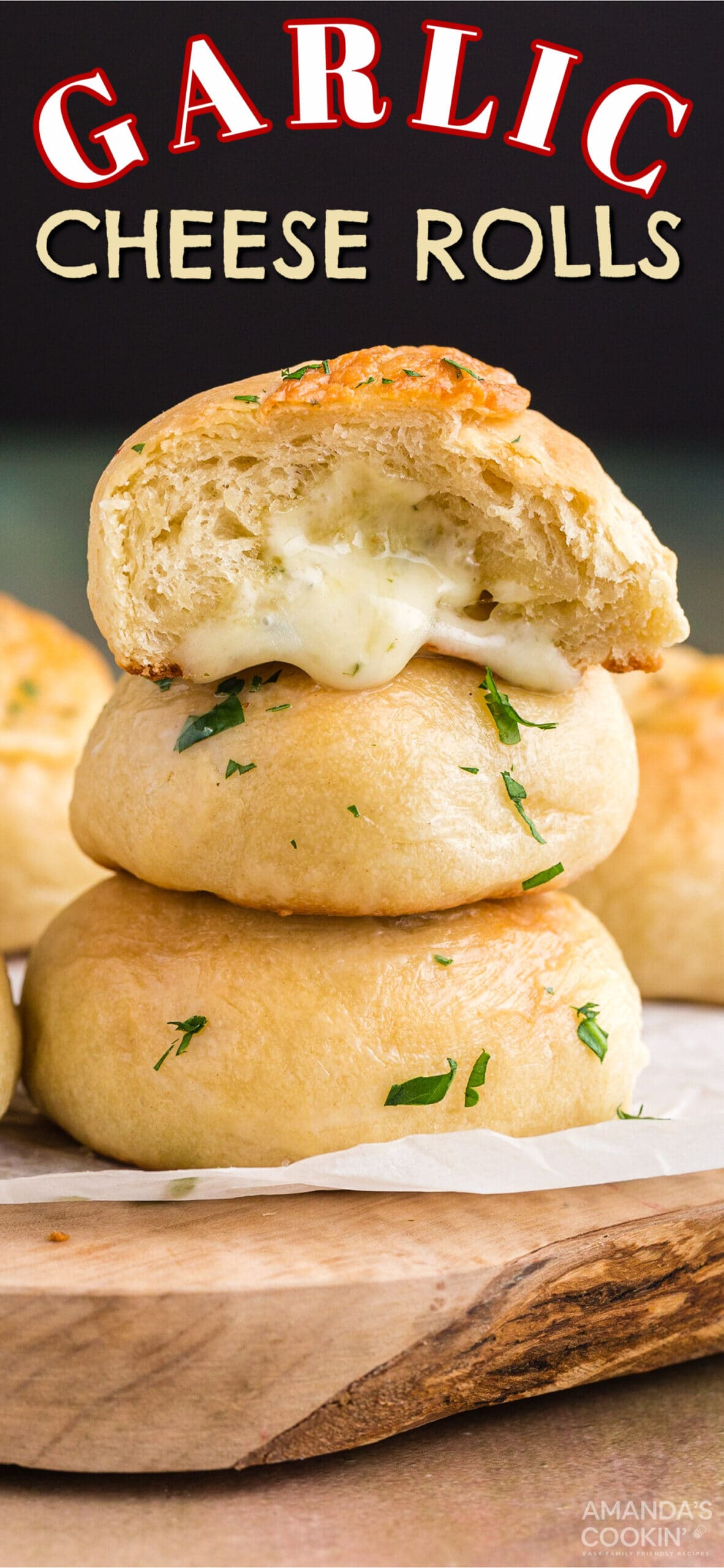Garlic Cheese Rolls - Amanda's Cookin' - Biscuits & Rolls