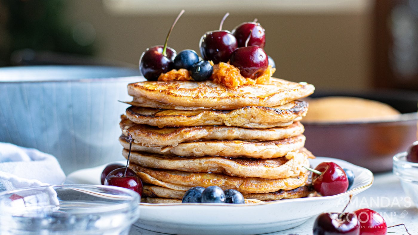 Carrot Cake Pancakes - Amanda's Cookin' - Pancakes & Waffles