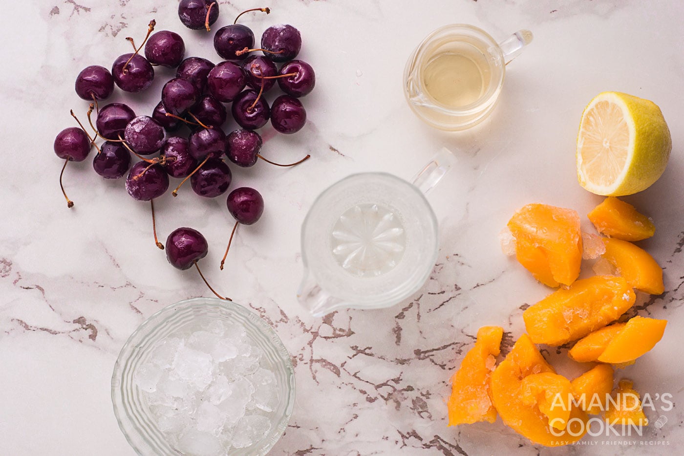 Cherry Peach Slushie - Amanda's Cookin'