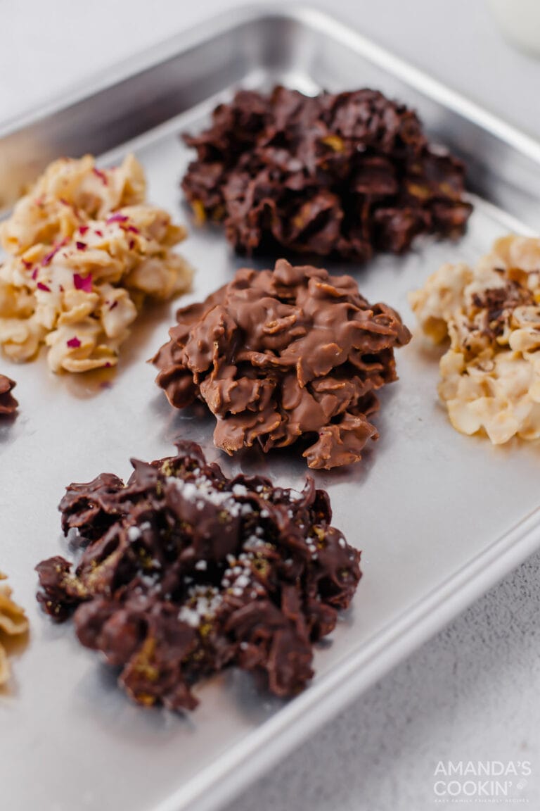 No Bake Cornflake Cookies - Amanda's Cookin' - No Bake Desserts