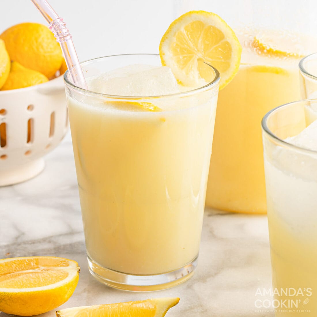 Frozen Lemonade - Amanda's Cookin' - Summer