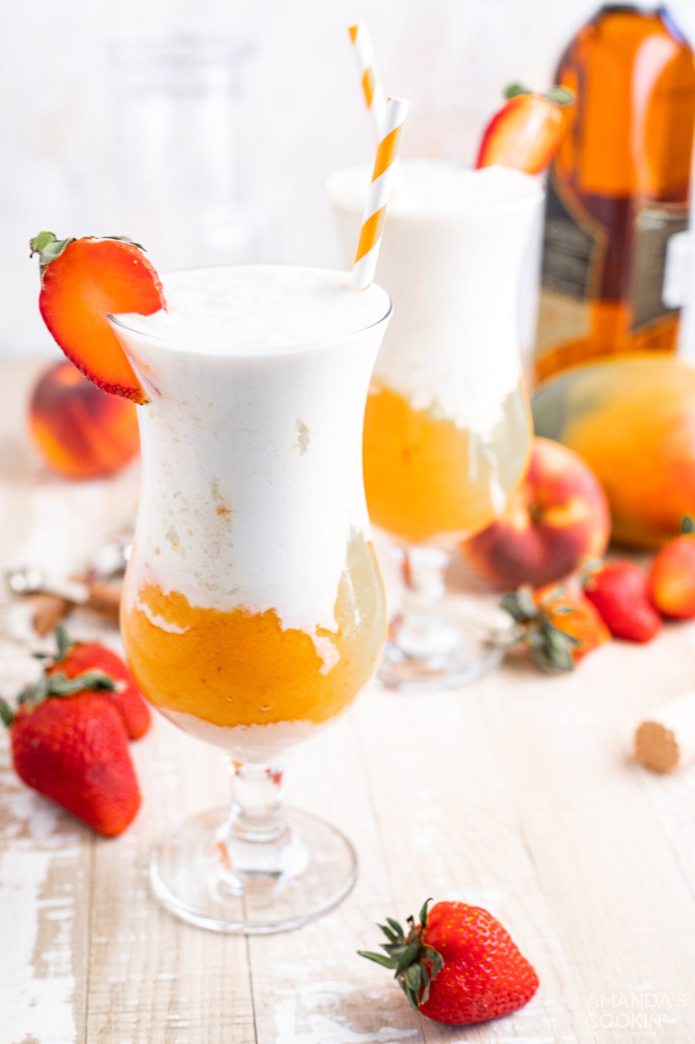 Tropical Rum Slush - Amanda's Cookin' - Cocktails