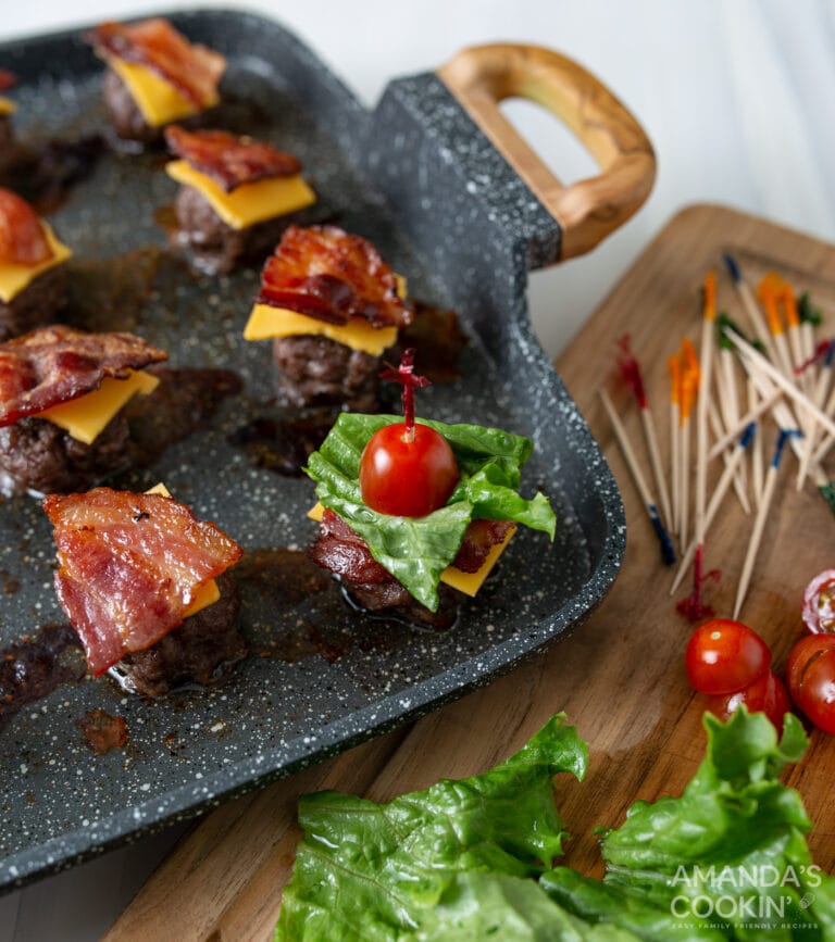 Bacon Cheeseburger Meatballs - Amanda's Cookin'