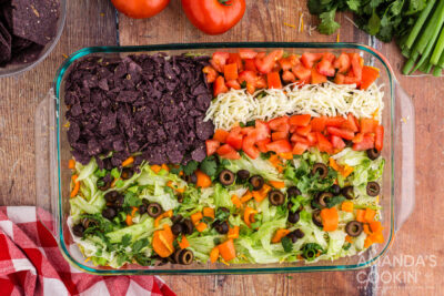Taco Salad Flag - Amanda's Cookin' - Patriotic