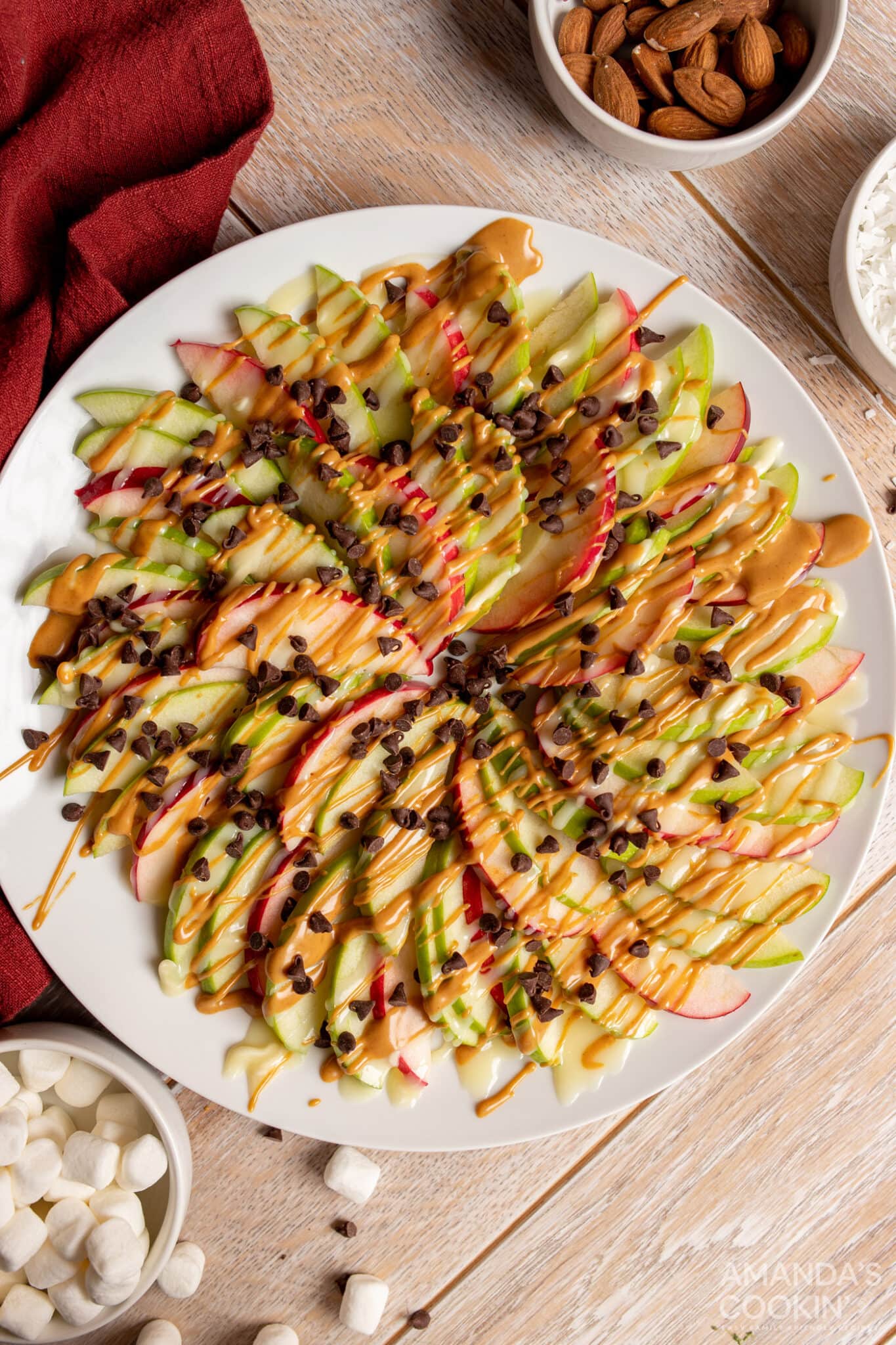Apple Nachos - Amanda's Cookin' - Apps & Finger Foods