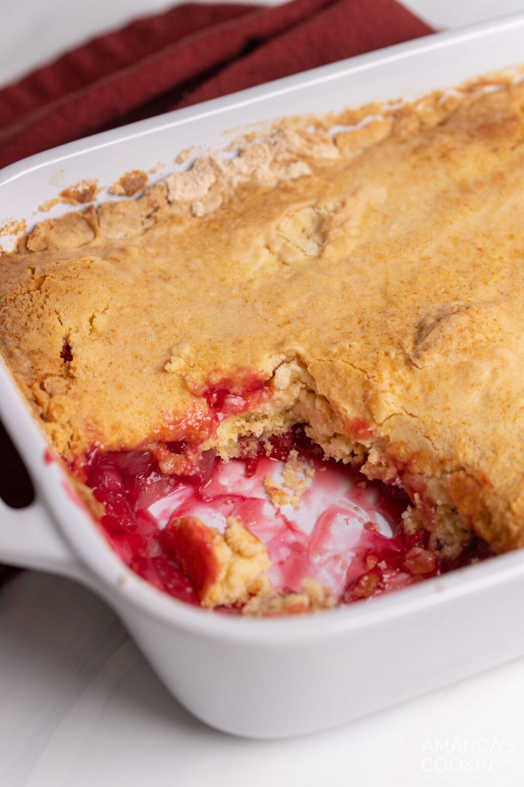 Cherry Pineapple Dump Cake - Amanda's Cookin' - Cake & Cupcakes