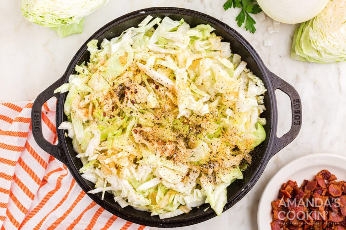 Fried Cabbage - Amanda's Cookin' - Vegetables