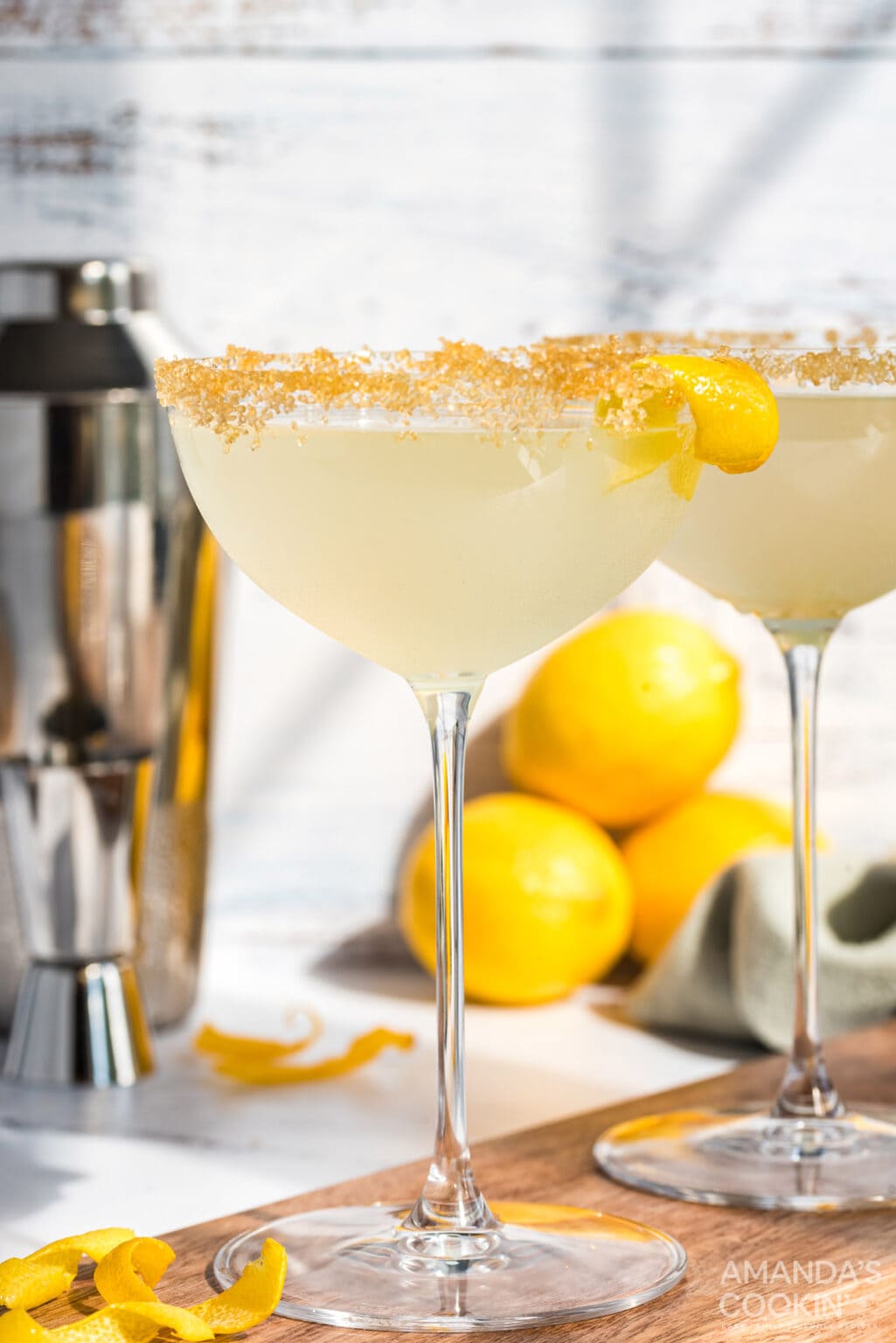 Lemon Drop Cocktail Recipe - Amanda's Cookin'