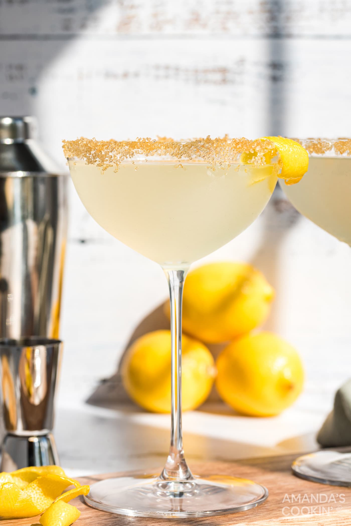 Lemon Drop Cocktail Recipe - Amanda's Cookin'