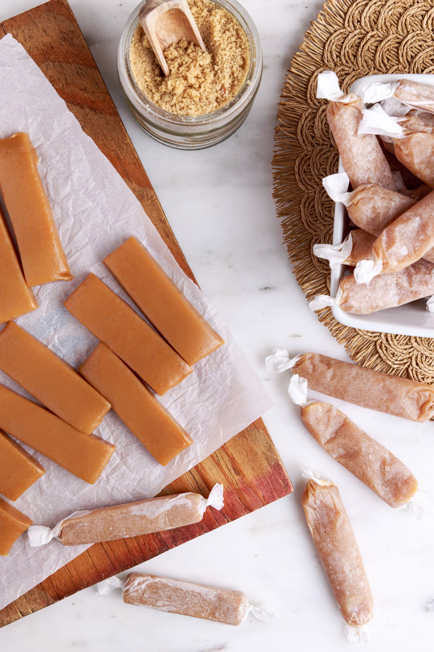 Microwave Caramels - Amanda's Cookin' - Candy