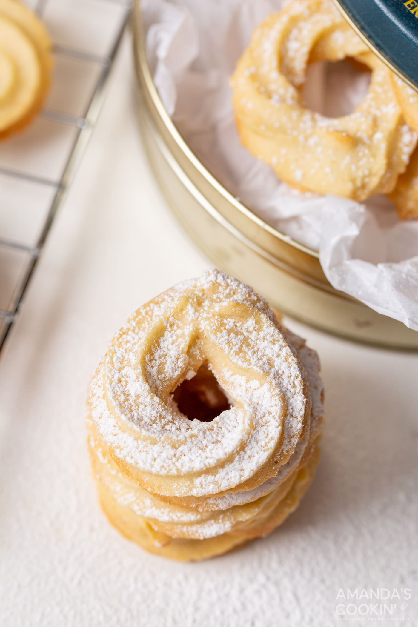 Danish Butter Cookies - Amanda's Cookin' - Cookies, Brownies, & Bars