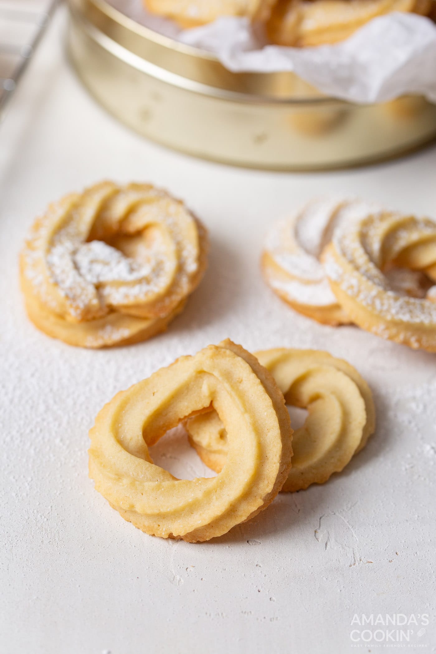 Danish Butter Cookies - Amanda's Cookin' - Cookies, Brownies, & Bars