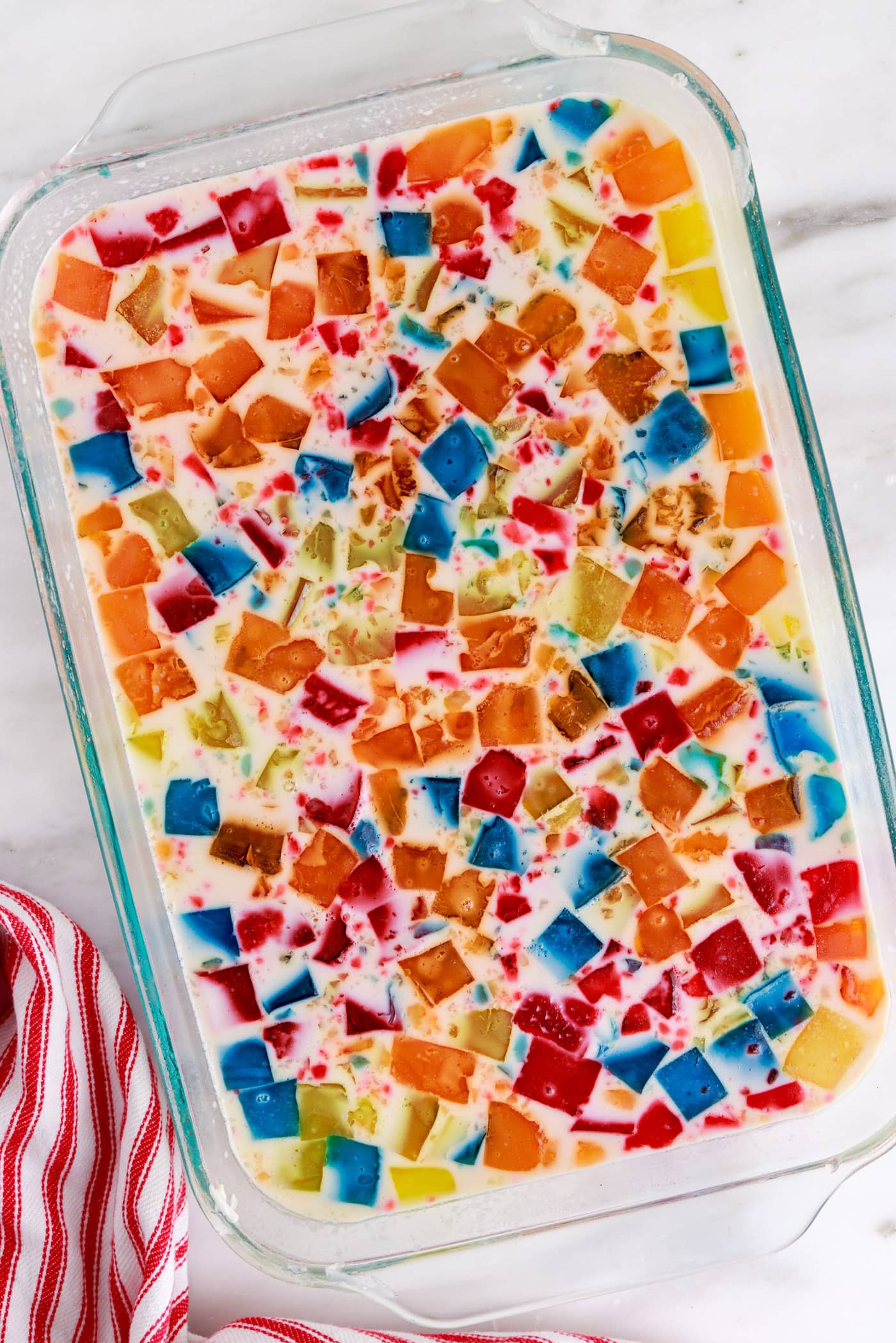Broken Glass Jello - Amanda's Cookin' - No Bake Desserts