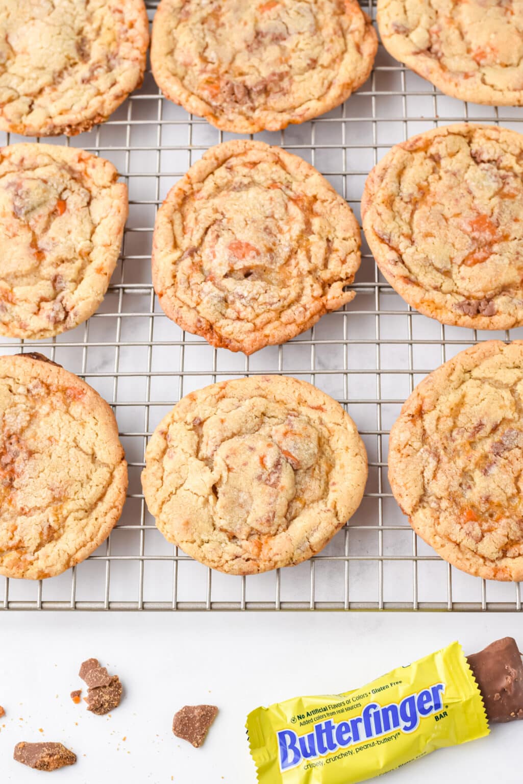 Butterfinger Cookies - Amanda's Cookin' - Cookies, Brownies, & Bars
